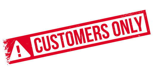 Customers only rubber stamp Royalty Free Vector Image