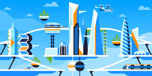 Smart City Drawing Vector Images (over 530)