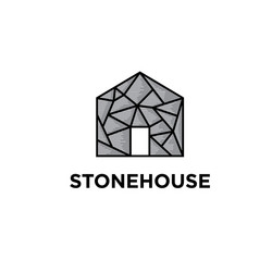 Home stone logo Royalty Free Vector Image - VectorStock
