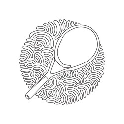 Continuous one line drawing tennis racket Vector Image