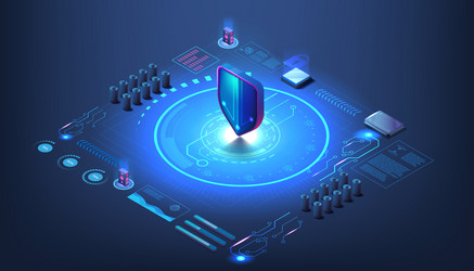 Cyber security online information protect Vector Image