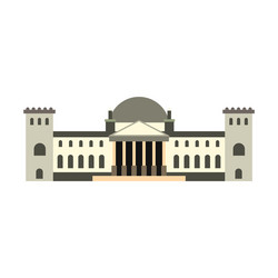 German reichstag building isometric 3d icon Vector Image