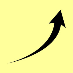 Growing arrow sign Royalty Free Vector Image - VectorStock