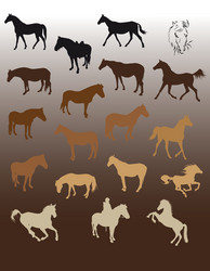 Running horses Royalty Free Vector Image - VectorStock
