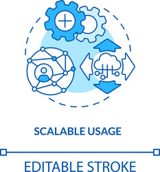Demand-side platform turquoise concept icon Vector Image