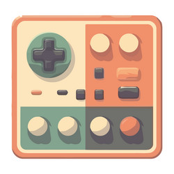 Video game console and controls Royalty Free Vector Image
