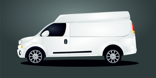 Realistic van car side view Royalty Free Vector Image