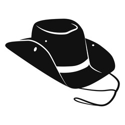 Cowboy hat side view Royalty Free Vector Image