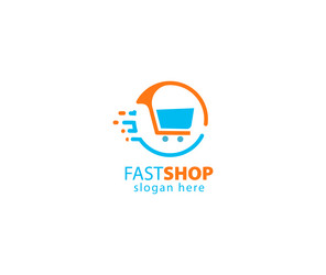 Shop easy design logo Royalty Free Vector Image