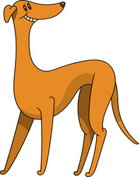 Greyhound dog english greyhounds characters Vector Image