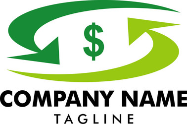 Money exchange logo template currency Royalty Free Vector