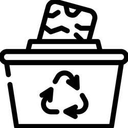 Medical waste disposal line icon Royalty Free Vector Image