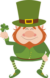 Isolated ireland elf Royalty Free Vector Image