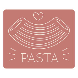 Pasta label lettering Royalty Free Vector Image