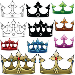 Royal crowns Royalty Free Vector Image - VectorStock