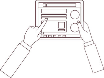 Technology tablet cartoon Royalty Free Vector Image