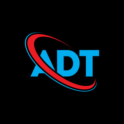 Adt circle letter logo design Royalty Free Vector Image