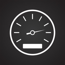 Analog gauge meter on black background for graphic