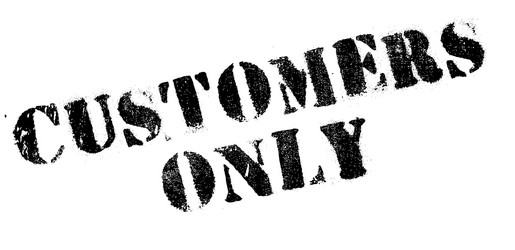 Customers only rubber stamp Royalty Free Vector Image