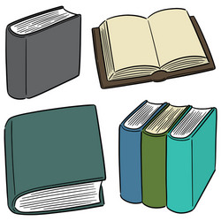 Set of book Royalty Free Vector Image - VectorStock