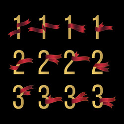Number 1 2 3 set Royalty Free Vector Image - VectorStock