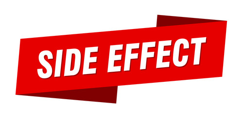 Side effect ribbon isolated band sign Royalty Free Vector