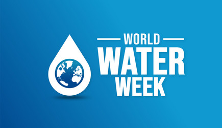 August is world water week background template Vector Image
