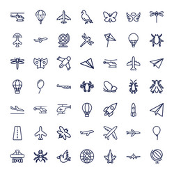 37 fly icons Royalty Free Vector Image - VectorStock