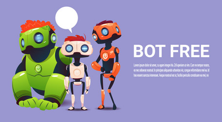 Free chat bot robot virtual assistance element Vector Image