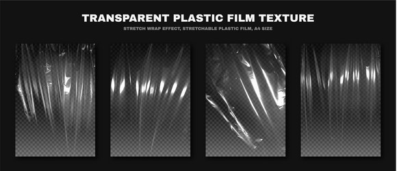Transparent wrapping film plastic bag texture Vector Image