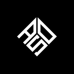 Aso letter logo design on black background Vector Image