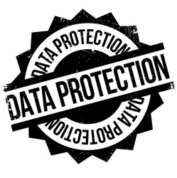 Data protection rubber stamp Royalty Free Vector Image