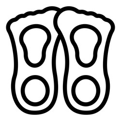 Insoles heel bone icon outline foot shoe Vector Image
