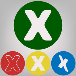 Letter x sign design template element Royalty Free Vector