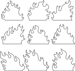 Cartoon-style simple red flame Royalty Free Vector Image