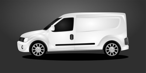 Realistic van car side view Royalty Free Vector Image