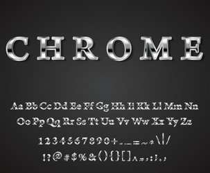 Shiny chrome letters Royalty Free Vector Image
