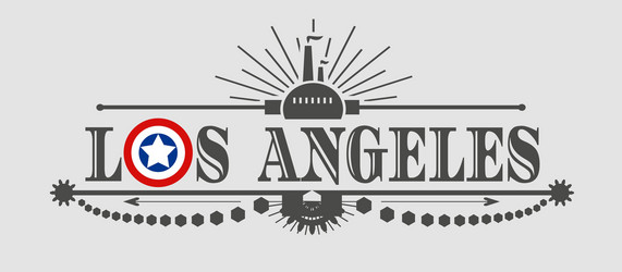Emblem of los angeles Royalty Free Vector Image
