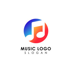 Music time logo icon Royalty Free Vector Image