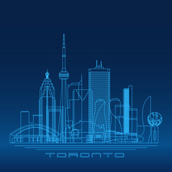 Toronto skyline silhouette in colorful geometric Vector Image