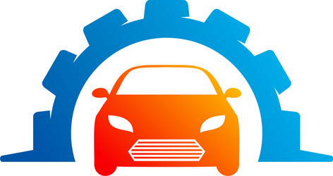 Gear car logo template creative design Royalty Free Vector