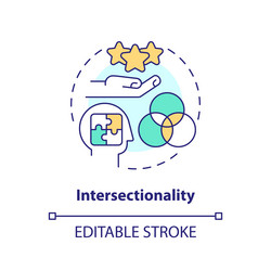 Race and ethnicity blue gradient concept icon Vector Image