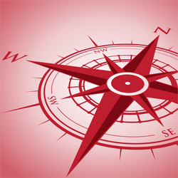 Red compass Royalty Free Vector Image - VectorStock