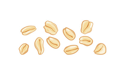 Oat flakes on a white isolated background healthy Vector Image