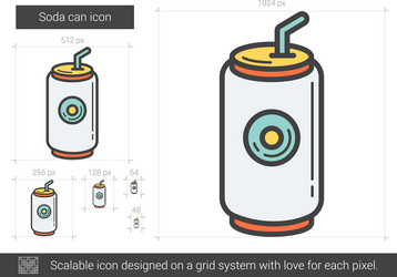 Watering can line icon Royalty Free Vector Image