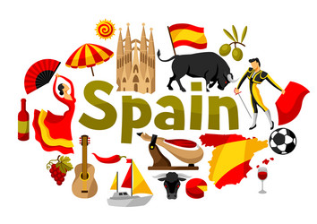 Spain background design spanish traditional Vector Image