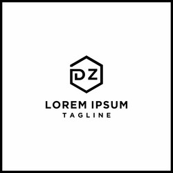 Dz square logo Royalty Free Vector Image - VectorStock