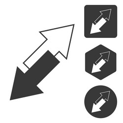 Opposite icon set monochrome Royalty Free Vector Image