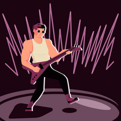 Rock male singer Royalty Free Vector Image - VectorStock