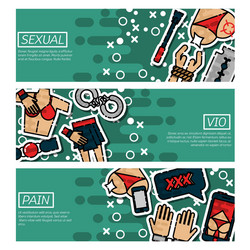 Sexual assault awareness month concept banner Vector Image